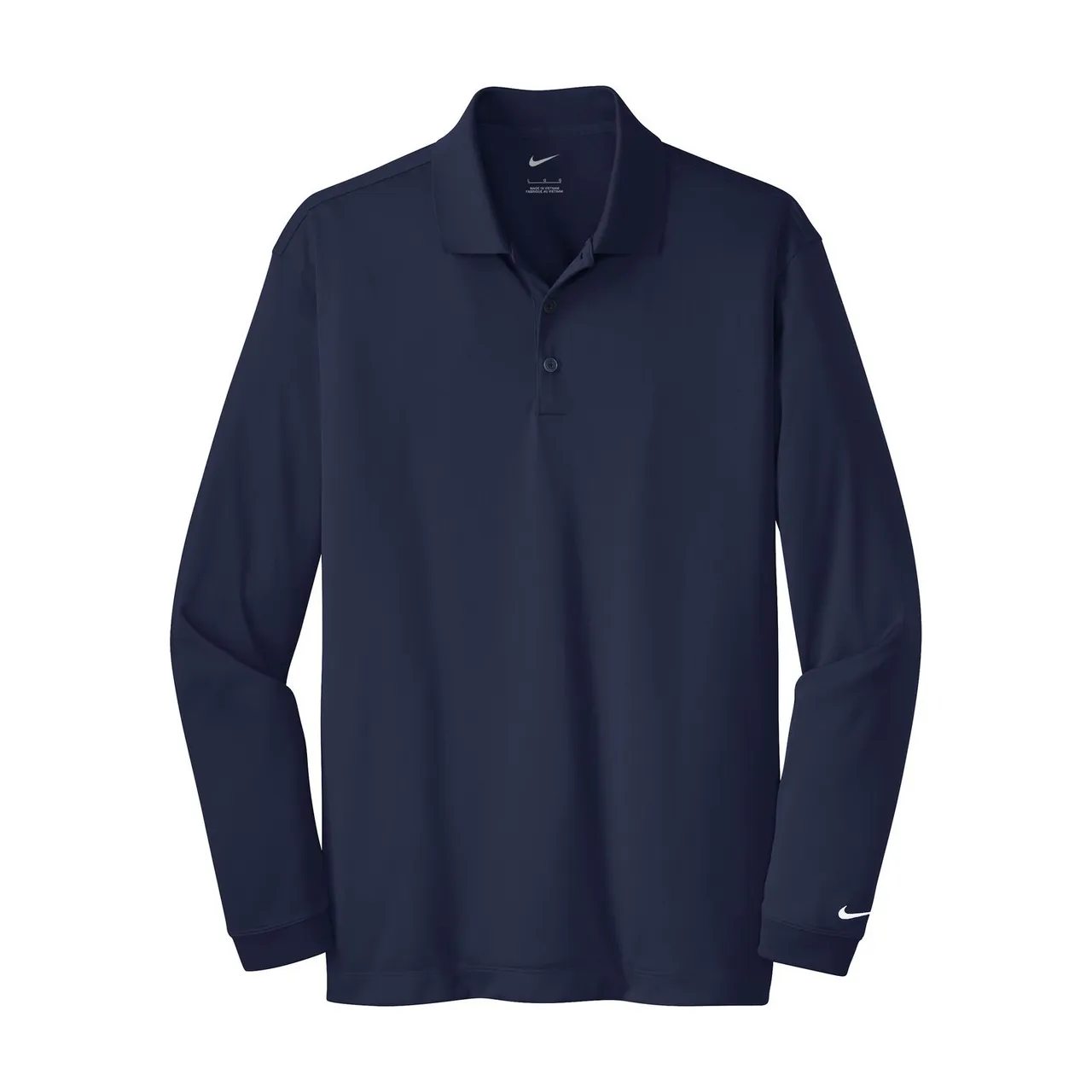 Nike Midnight Navy Long Sleeve Dri-FIT Stretch Tech Polo | SwagHQ