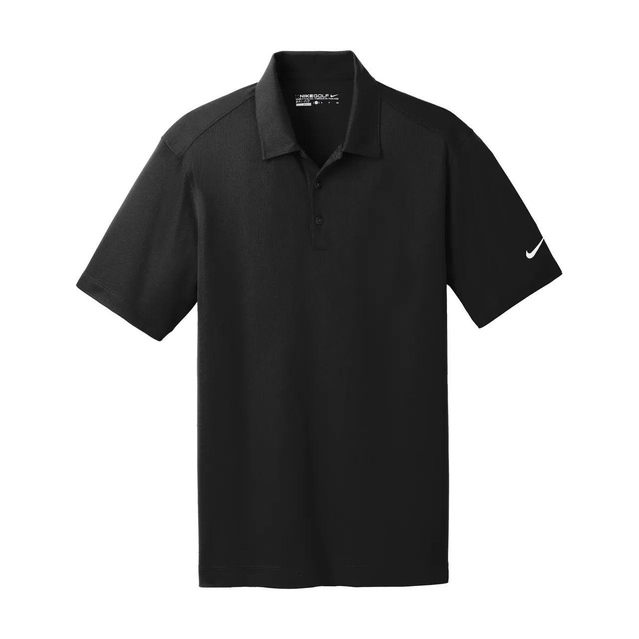 Nike Black Dri-FIT Vertical Mesh Polo | SwagHQ