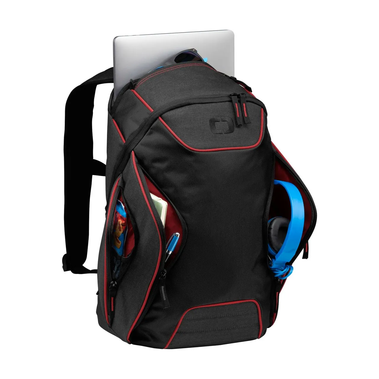 Ogio Laser Red/ Heather Grey Hatch Pack | SwagHQ
